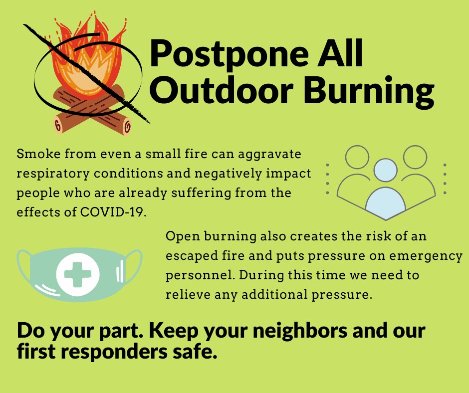 Notice: Postpone All Outdoor Burning – Whidbey Shores